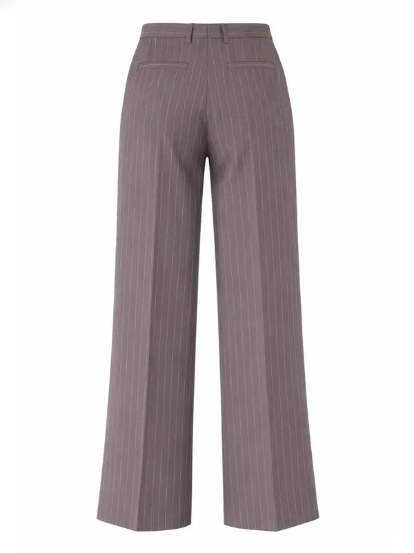 Dries Van Noten Wool Blend Pinstriped Wide-leg Trousers
