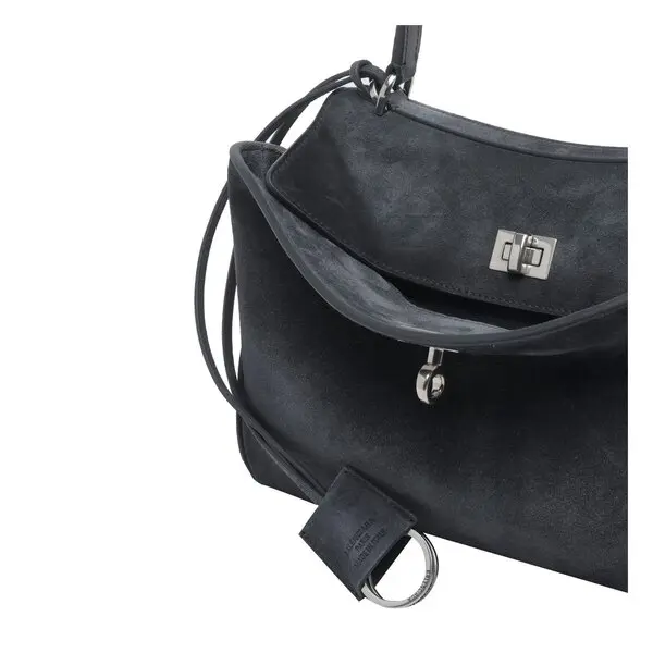 Balenciaga Small Suede Rodeo Handbag - Gray