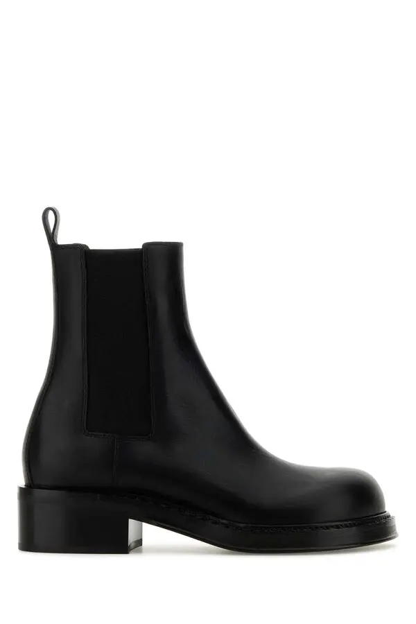 Bottega Veneta Leather Chelsea Boots - Black