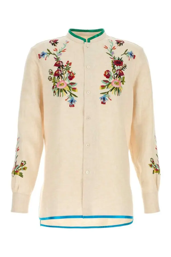 Valentino Garavani Ivory Linen Shirt - White
