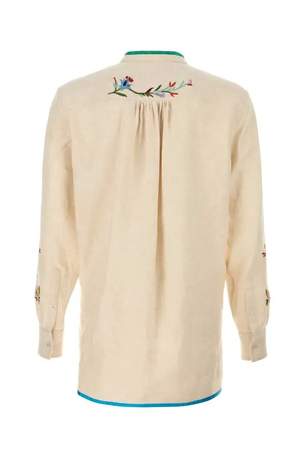 Valentino Garavani Ivory Linen Shirt - White