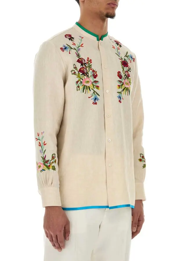 Valentino Garavani Ivory Linen Shirt - White