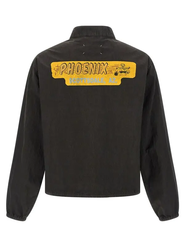 MAISON MARGIELA Vintage Graphic Print Zip-up Track Jacket - Gray