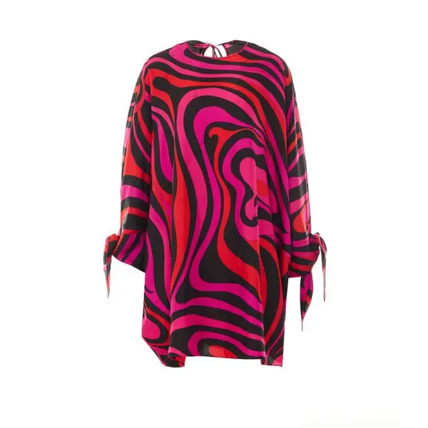 Emilio Pucci Marmo Print Silk Dress