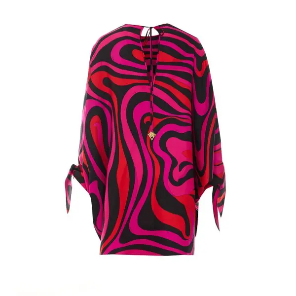 Emilio Pucci Marmo Print Silk Dress