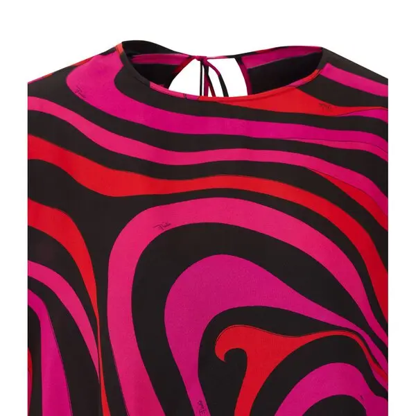 Emilio Pucci Marmo Print Silk Dress