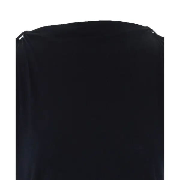 Isabel Marant Étoile Gathered Asymmetrical Short-sleeve Crew Neck Dress - Black
