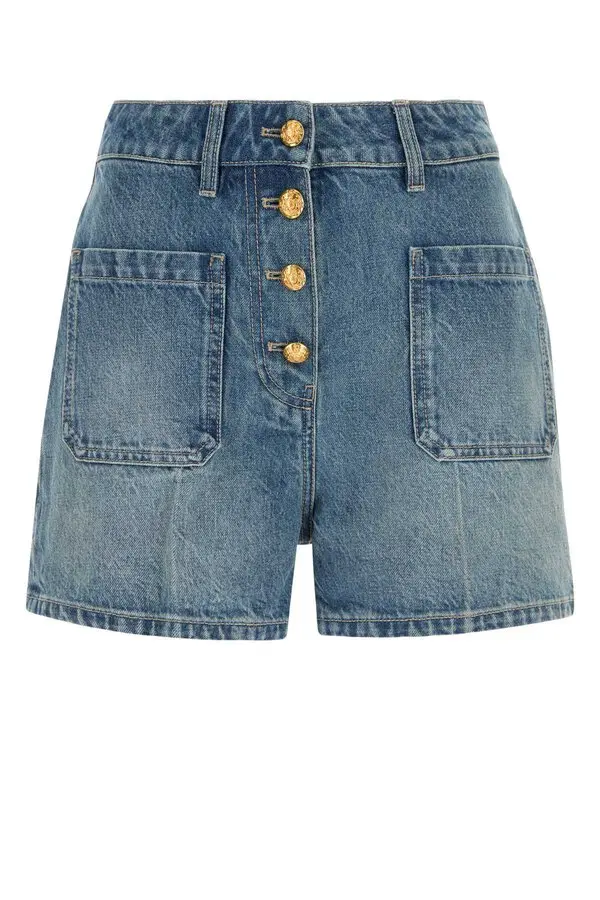 Valentino Garavani Five-pocket Denim Shorts - Blue