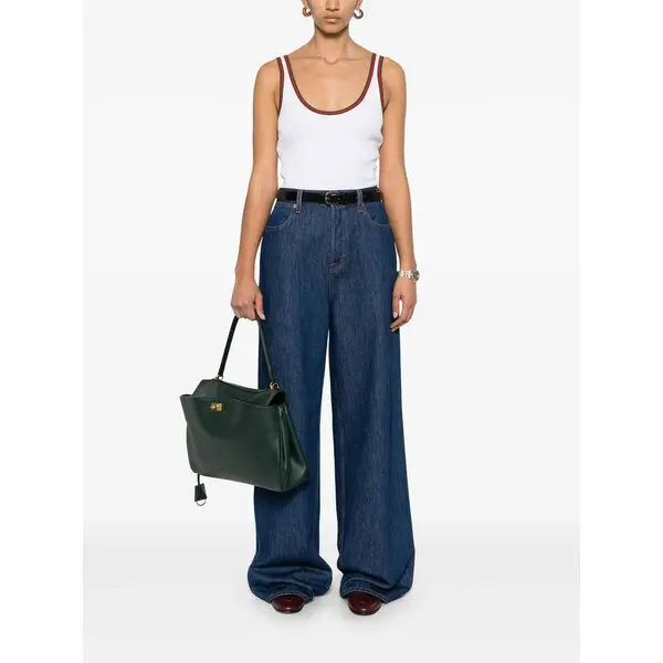 Gucci Embroidered Logo Tank Top - White