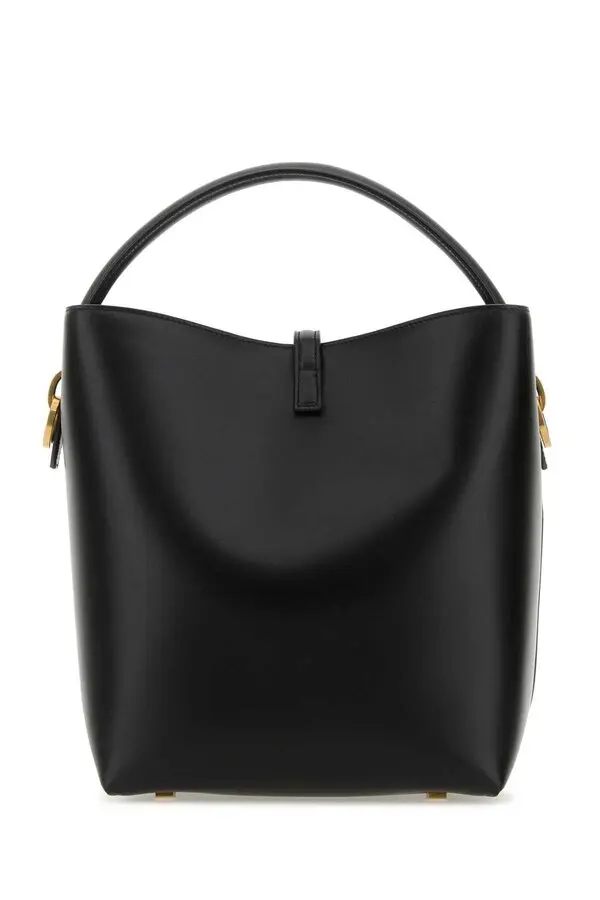 Saint Laurent Le 37 Leather Bucket Bag - Black
