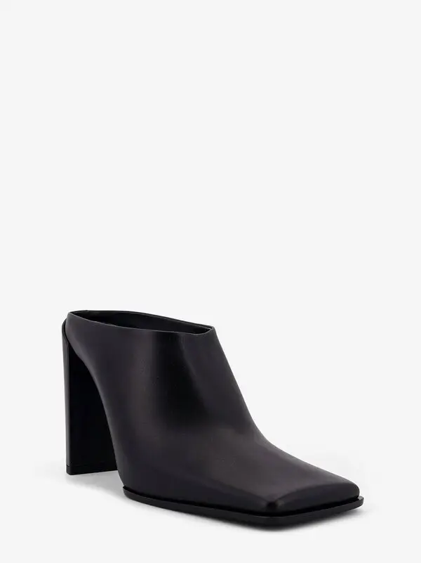 Alaïa Square Toe Leather Block Heel Mules - Multicolor