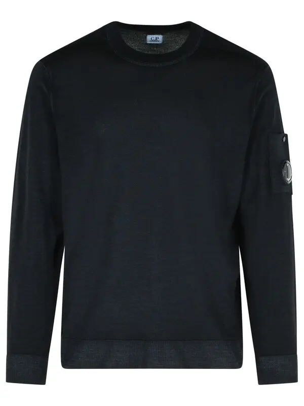 C.P. COMPANY Wool Crew Neck Sweater With Sleeve Pocket