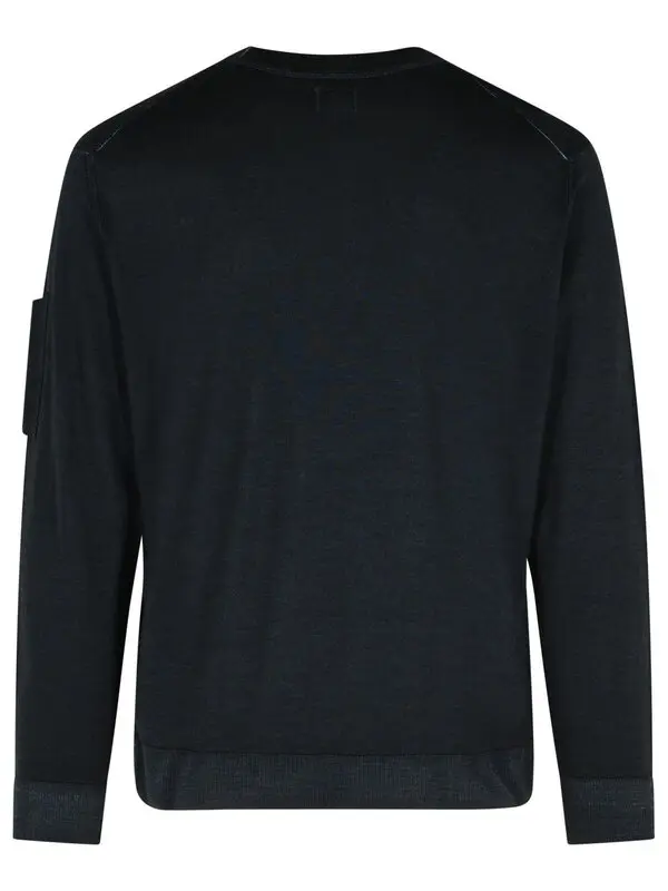 C.P. COMPANY Wool Crew Neck Sweater With Sleeve Pocket