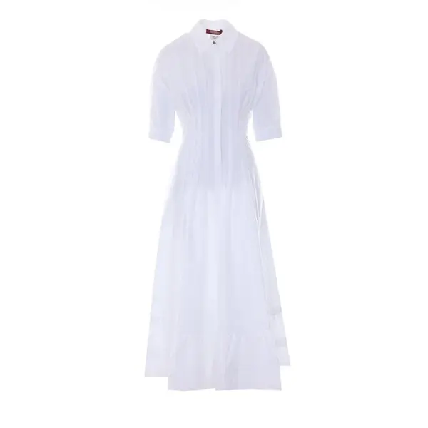 Max Mara Cotton Poplin Dress - White