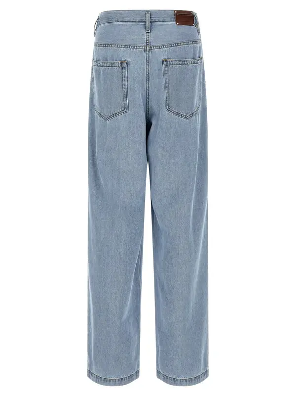 Dries Van Noten Penning Den Wide Leg Jeans - Blue