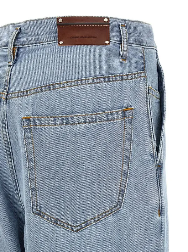 Dries Van Noten Penning Den Wide Leg Jeans - Blue
