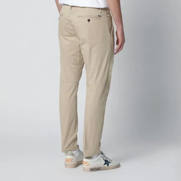 Dsquared2 Beige Cotton-blend Trousers - Cream