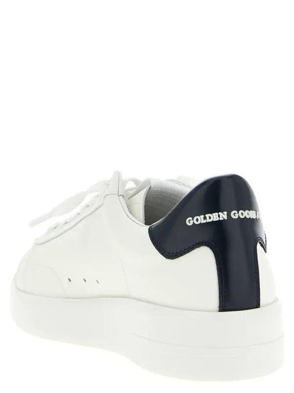 GOLDEN GOOSE Pure New Leather Lace-up Sneakers With Side Star Detail - Blue