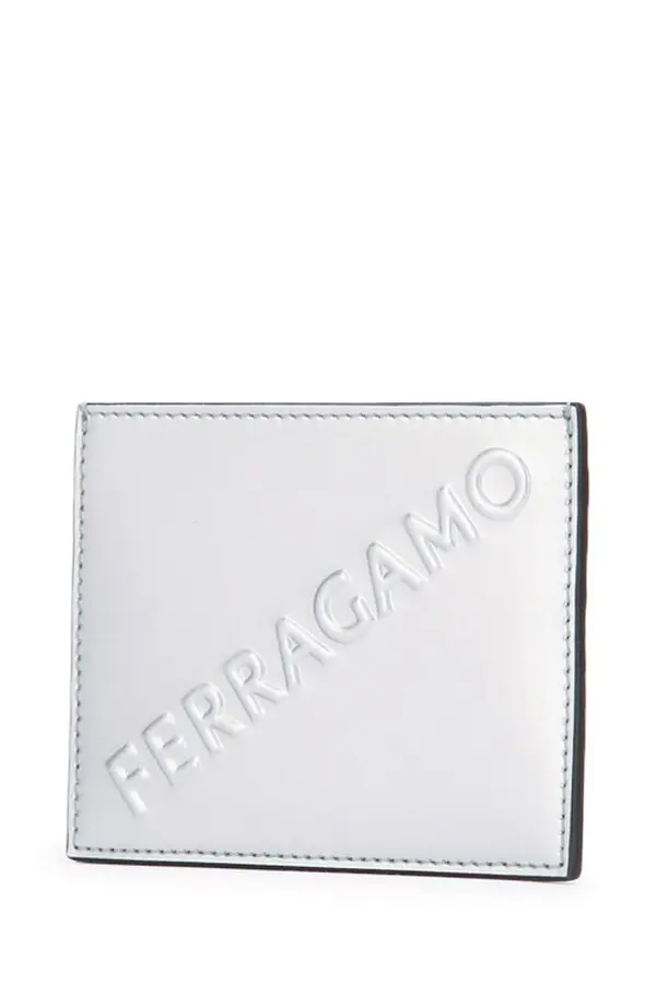 FERRAGAMO Embossed Leather Card Holder
