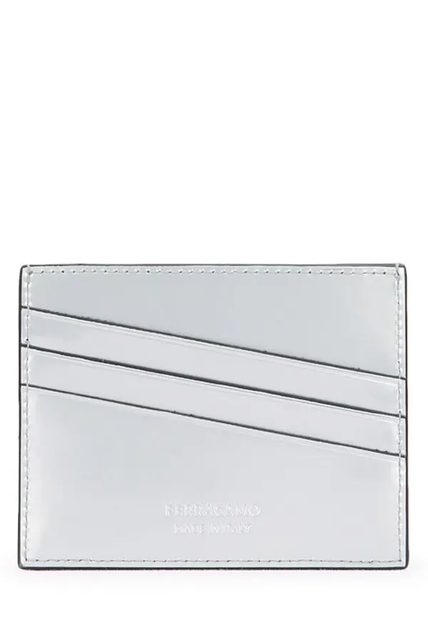 FERRAGAMO Embossed Leather Card Holder