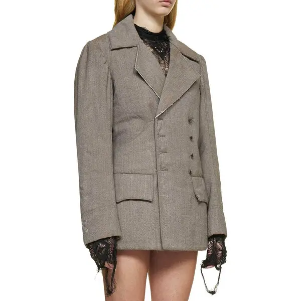 MAISON MARGIELA Wool Blazer - Brown