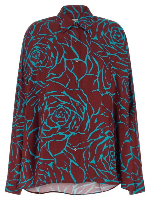 Dries Van Noten Casia Floral Print Viscose Shirt