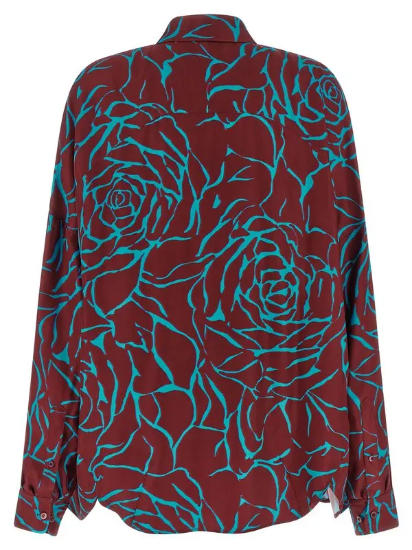 Dries Van Noten Casia Floral Print Viscose Shirt