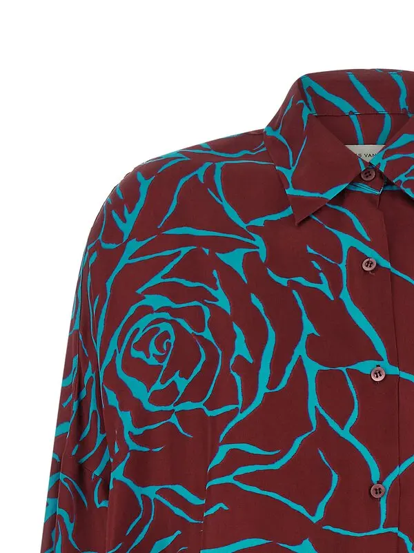 Dries Van Noten Casia Floral Print Viscose Shirt