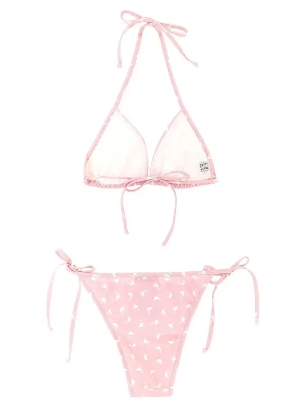 Moschino Goose Print Triangle Bikini