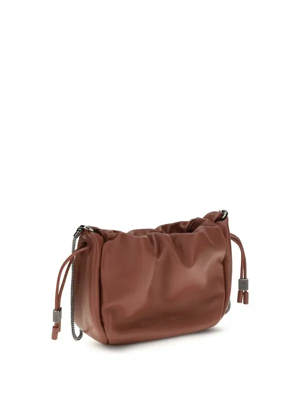 Brunello Cucinelli Bucket Mellow Mini Shoulder Bag - Brown