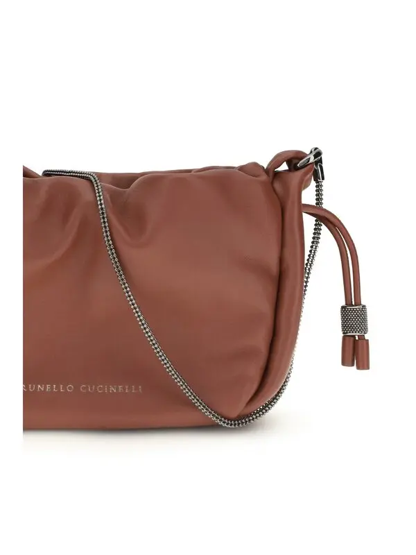 Brunello Cucinelli Bucket Mellow Mini Shoulder Bag - Brown