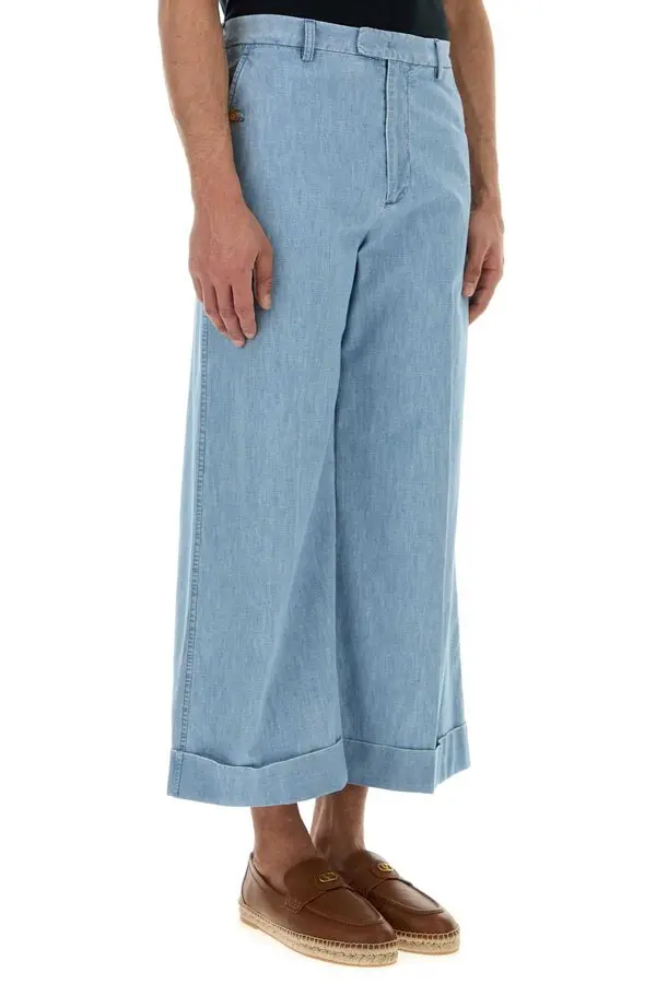 Valentino Garavani Light Denim Wide-leg Jeans