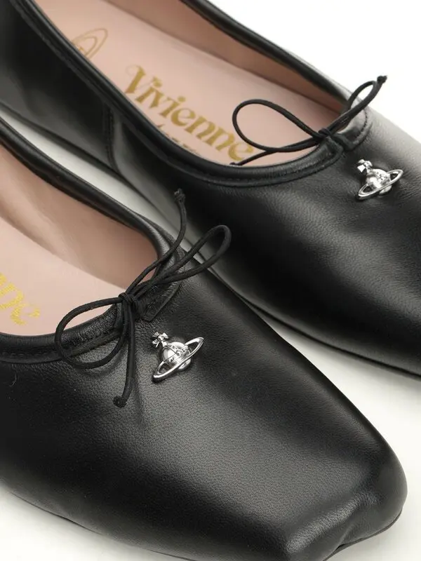 VIVIENNE WESTWOOD Rudolph Ballerina Flats With Orb Bow Detail