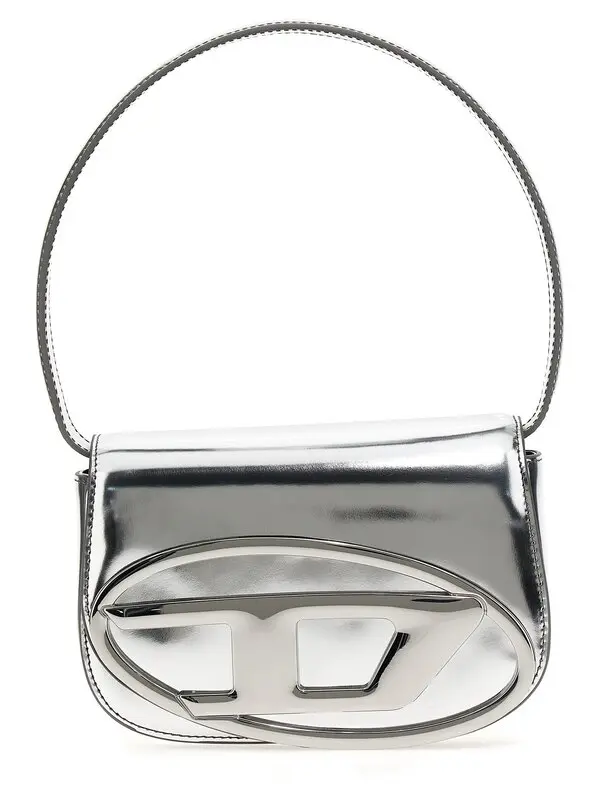 DIESEL® 1dr Shoulder Bag With Maxi Logo - Silver