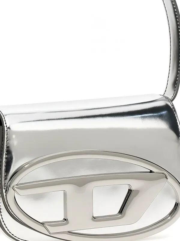 DIESEL® 1dr Shoulder Bag With Maxi Logo - Silver