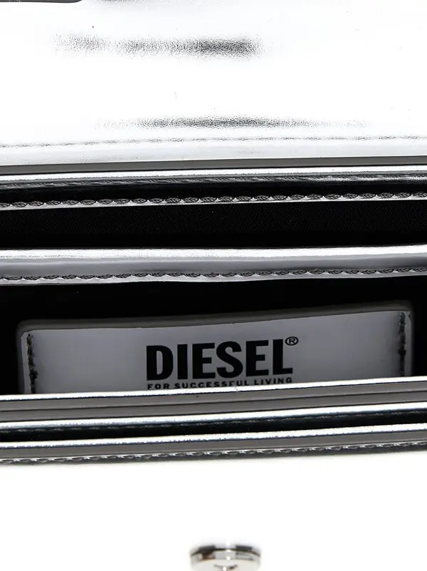 DIESEL® 1dr Shoulder Bag With Maxi Logo - Silver