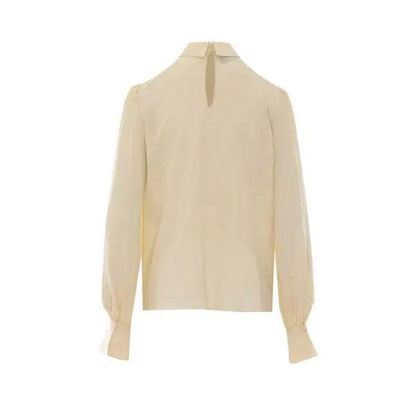 Valentino Garavani Embroidered Crepe De Chine Shirt - Yellow