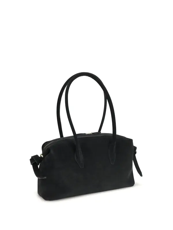 Yuzefi Brioche Shoulder Duffle Bag - Black