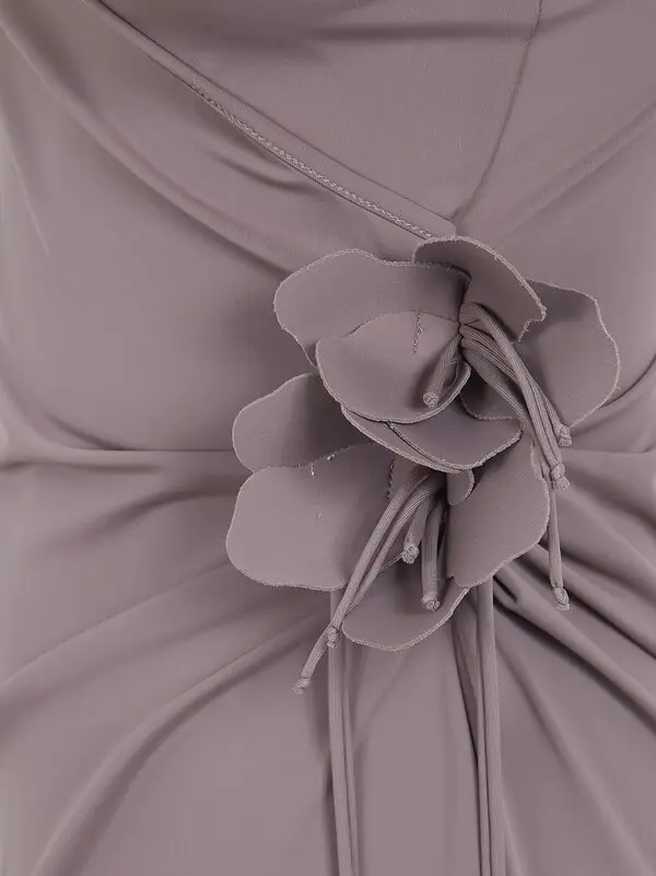 Coperni Asymmetric Mini Flower Gown