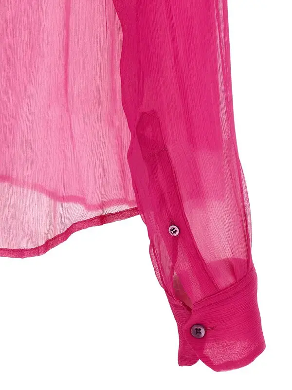 Dries Van Noten Cloudy Semi-transparent Silk Muslin Shirt