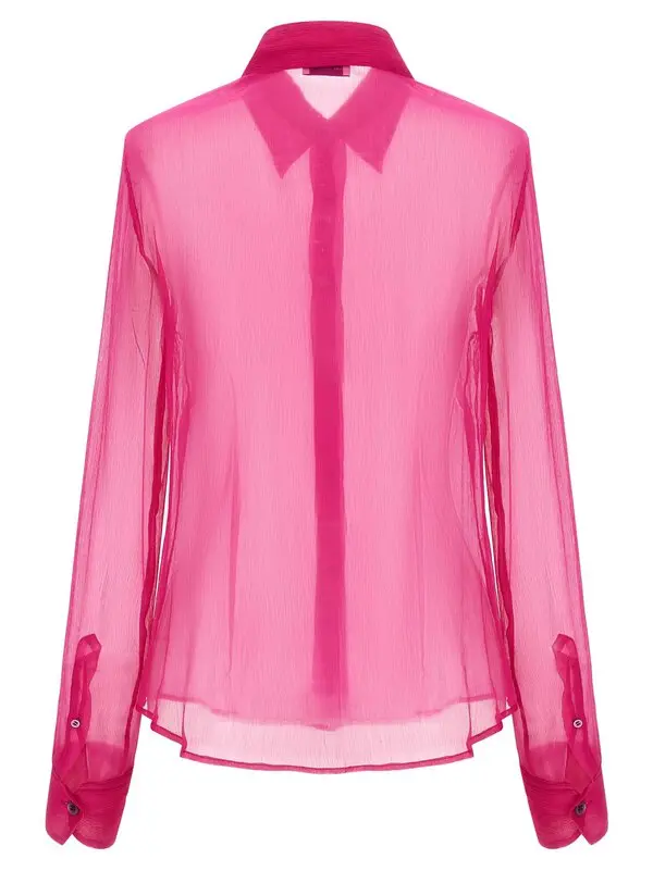Dries Van Noten Cloudy Semi-transparent Silk Muslin Shirt