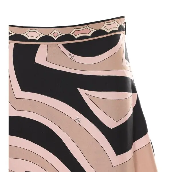 Emilio Pucci Labirinto Print Asymmetrical Skirt - Cream