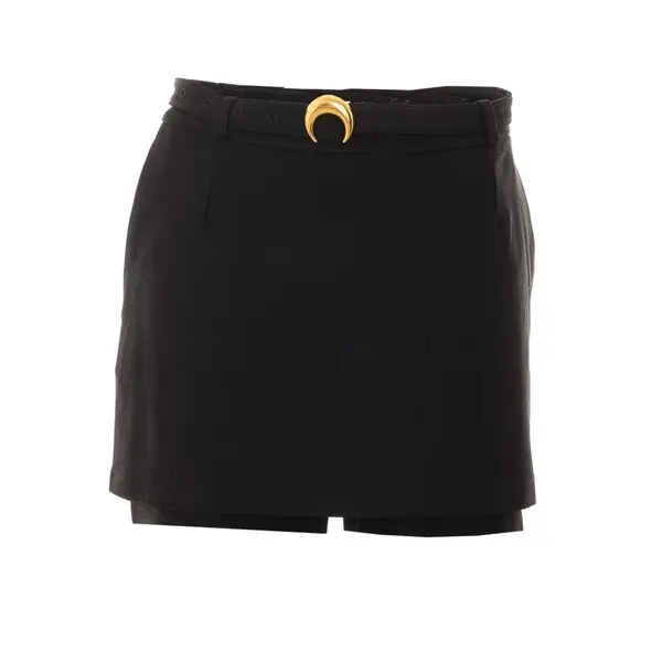 MARINE SERRE Belted High-waist Shorts - Black