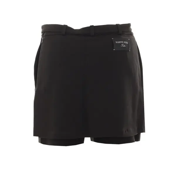 MARINE SERRE Belted High-waist Shorts