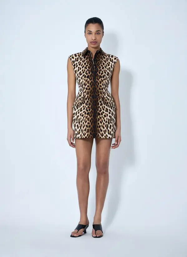 Sportmax Sleeveless Animal Print Dress