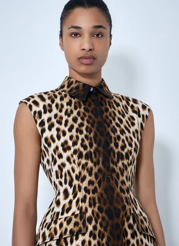 Sportmax Sleeveless Animal Print Dress