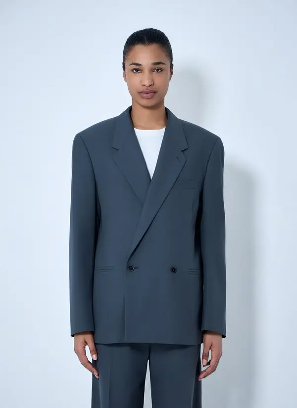 LEMAIRE Double-breasted Wool Blend Suit Blazer
