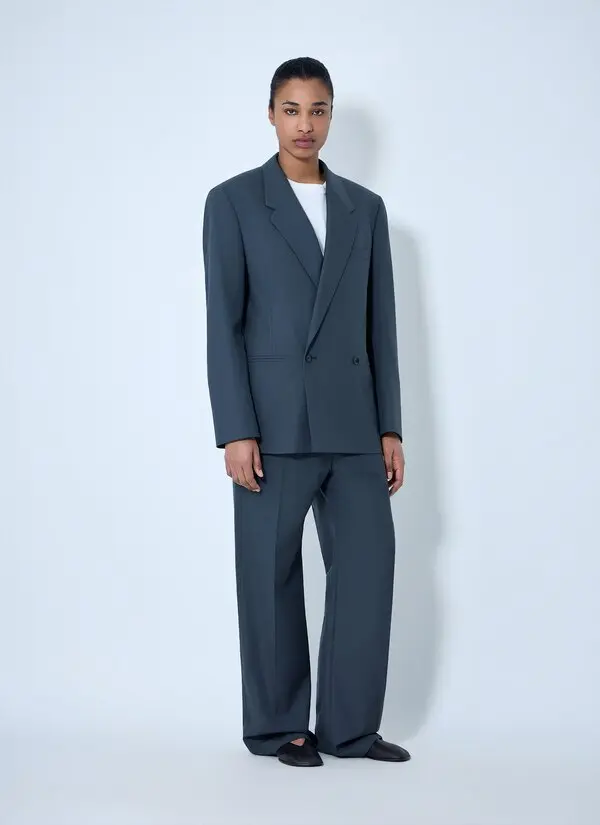 LEMAIRE Double-breasted Wool Blend Suit Blazer