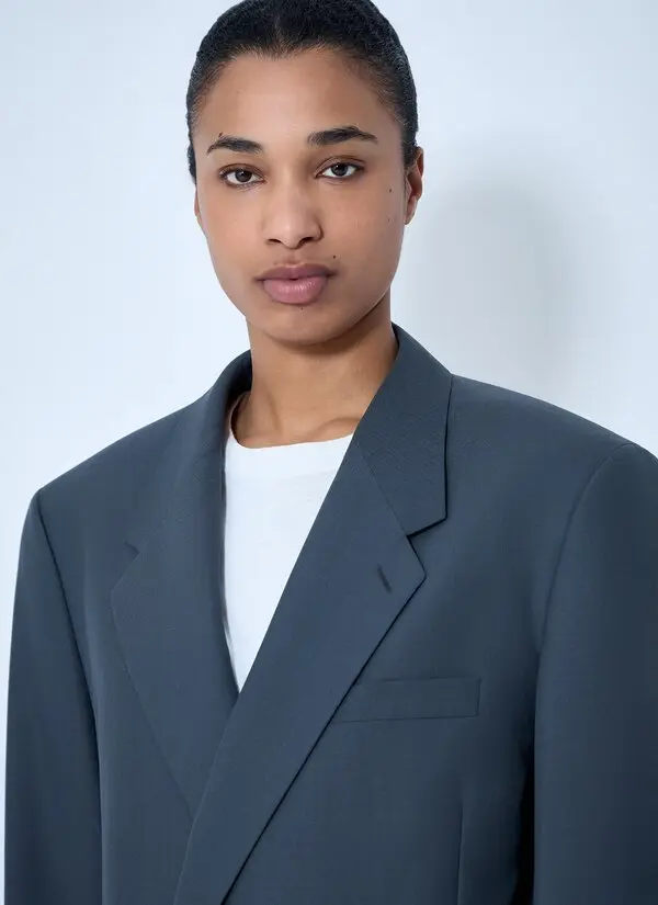 LEMAIRE Double-breasted Wool Blend Suit Blazer