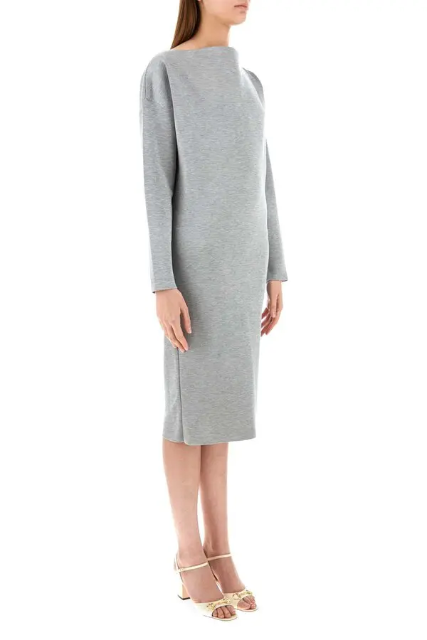 Gucci Stretch Wool Blend Dress - Gray
